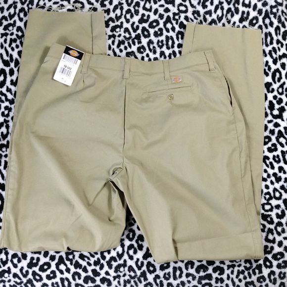 Dickies | Pants & Jumpsuits | Dickies Pleated High Rise Raw Hem Khakis ...